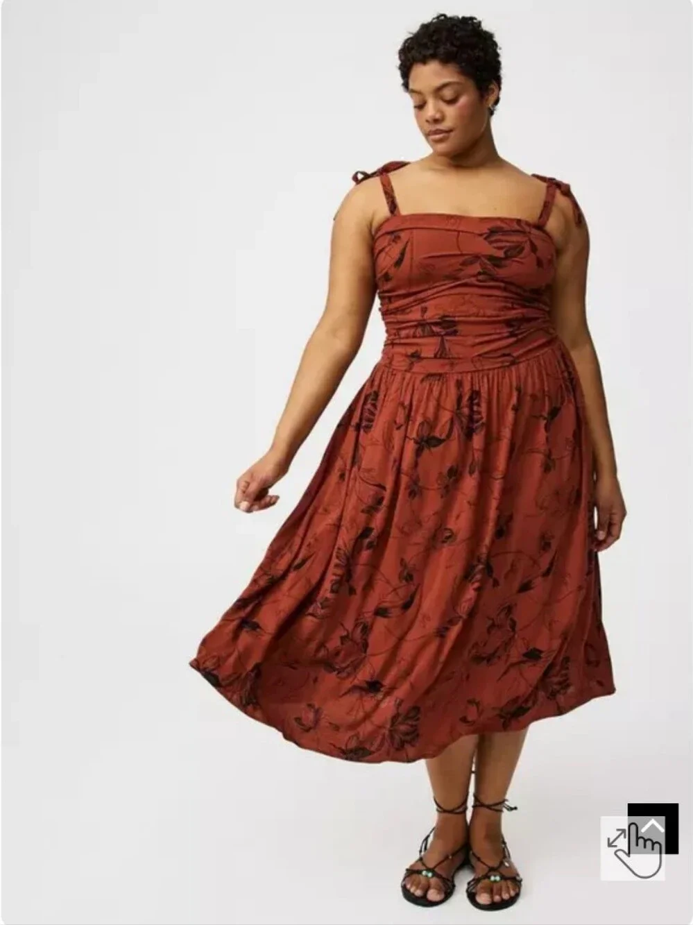 Dresses | Torrid Shirred Tea Length Dress | Poshmark